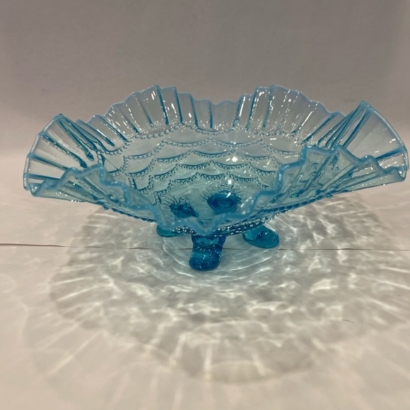 Northwood | Art | Antique Northwood Blue Opalescent Glass Bead Drape ...